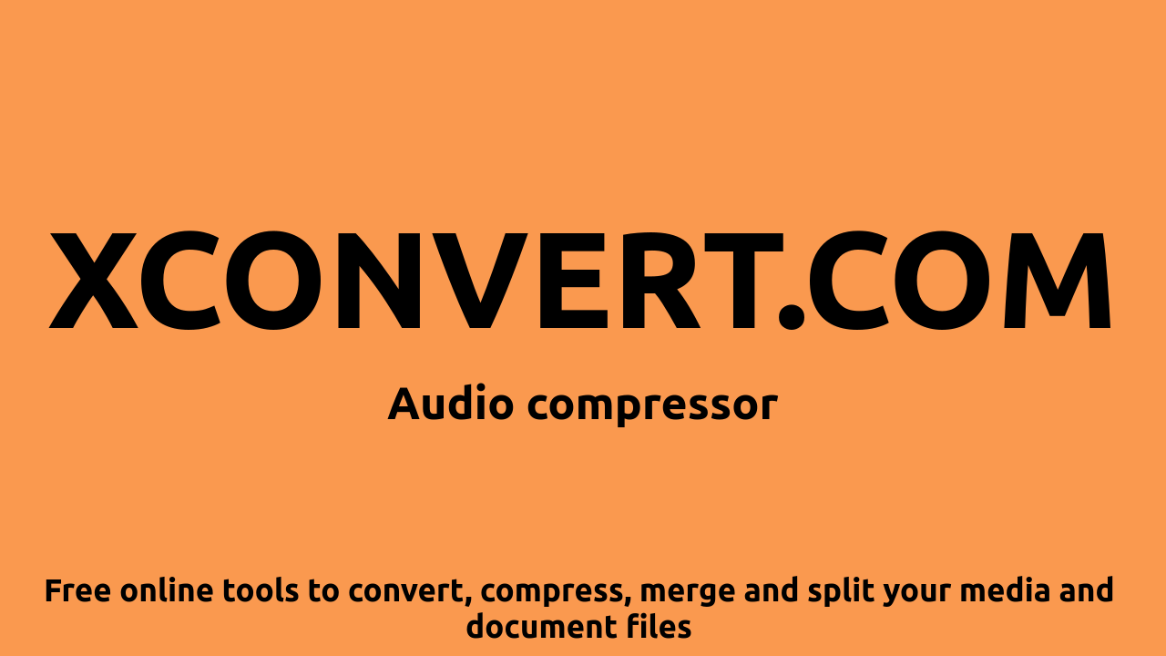 Free Online Audio Compressor - Reduce MP3, WAV File Size