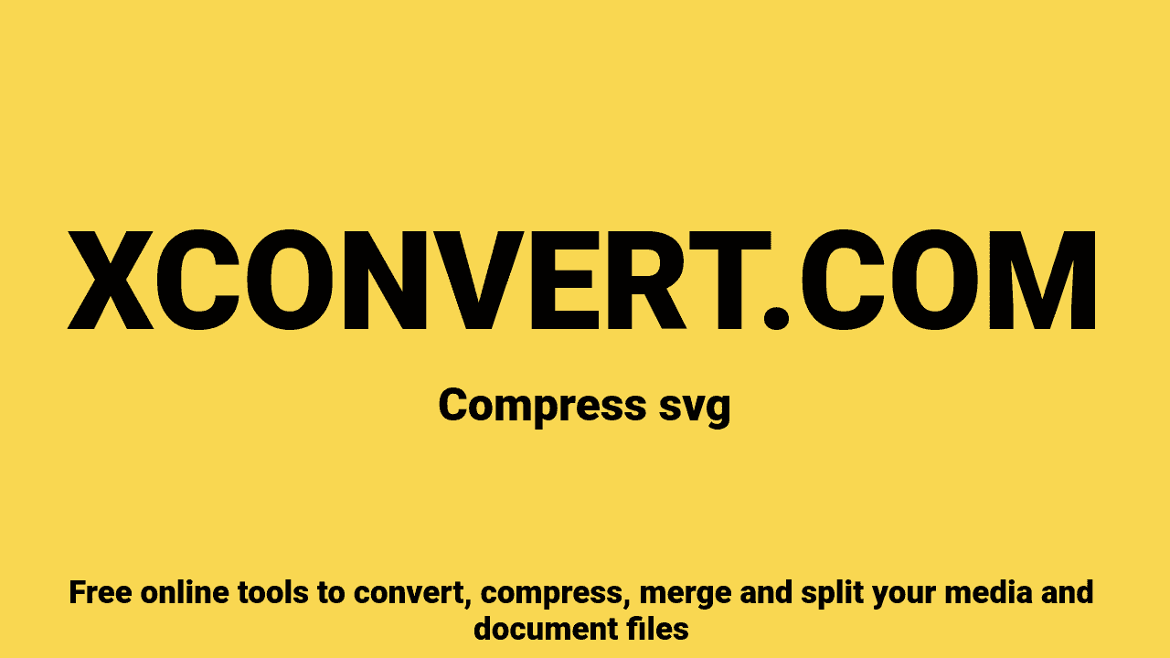 SVG Compressor Online Free | XConvert