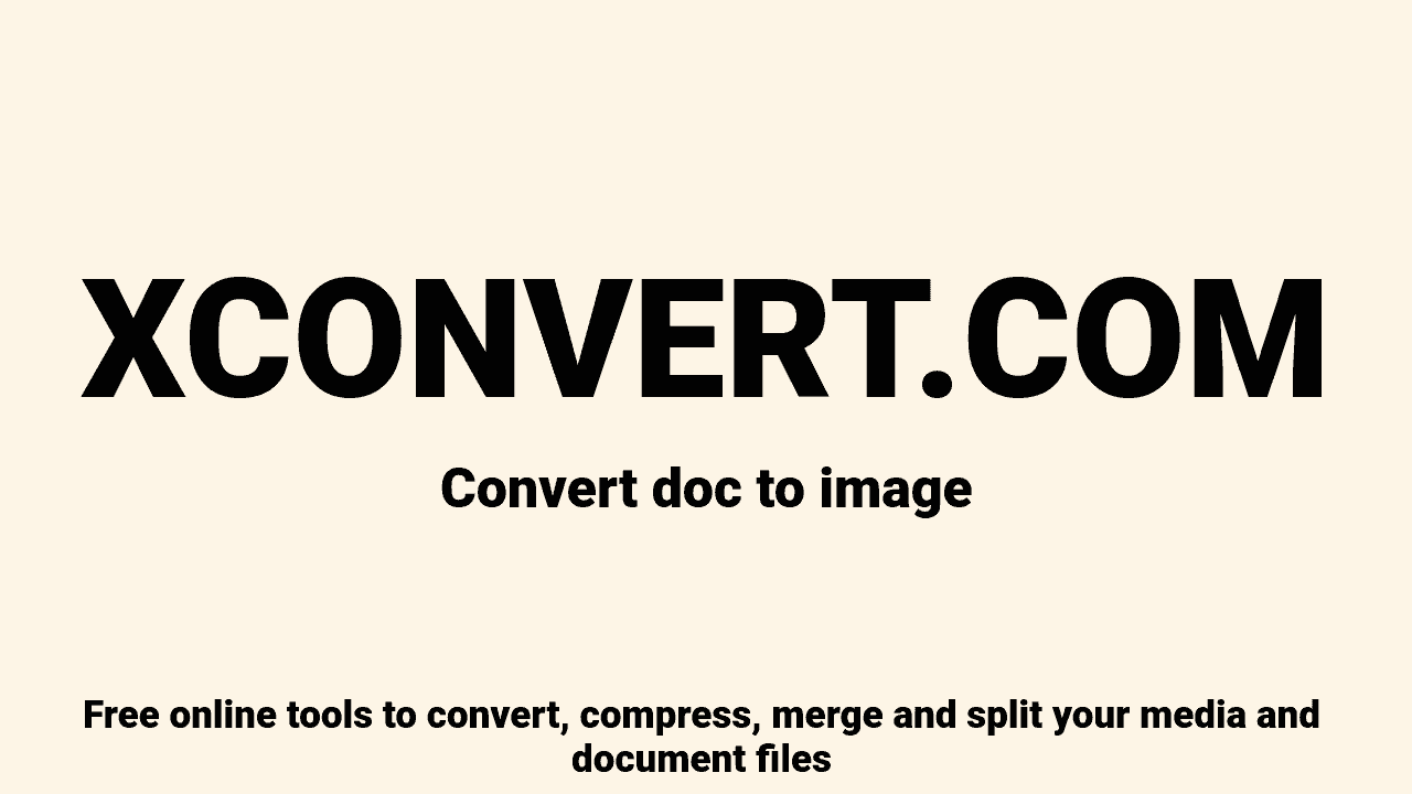 DOC to Image Converter — Free Online | XConvert