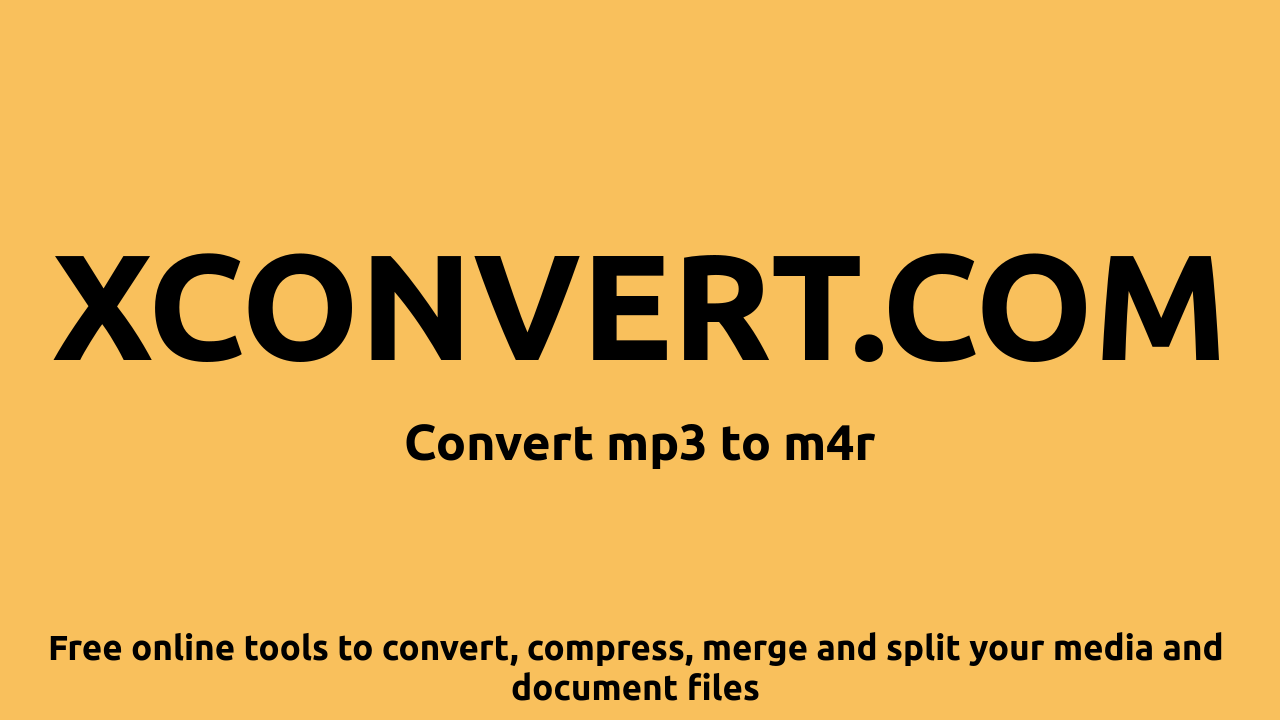 MP3 To M4R | Convert MP3 To M4R Audio Online