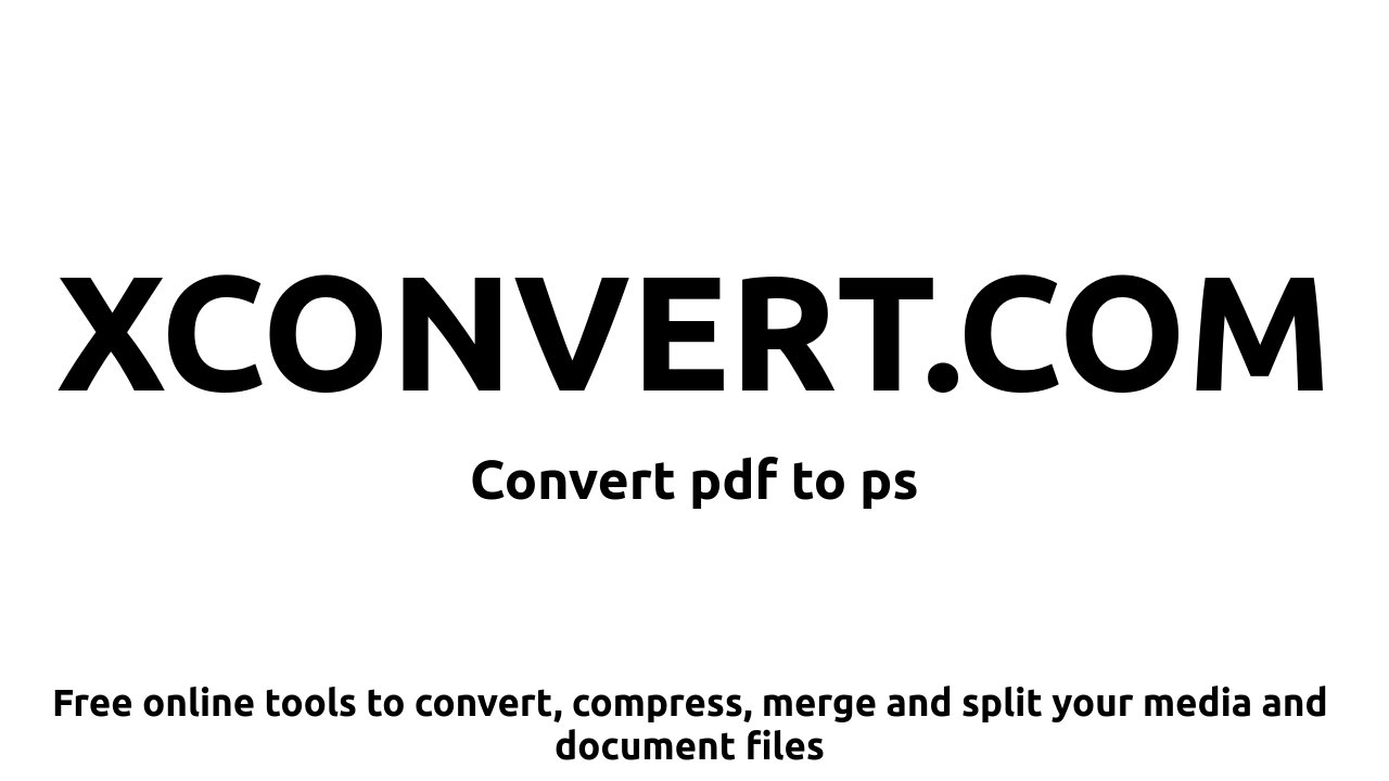 PDF to PS: Online PDF to PostScript (PS) converter