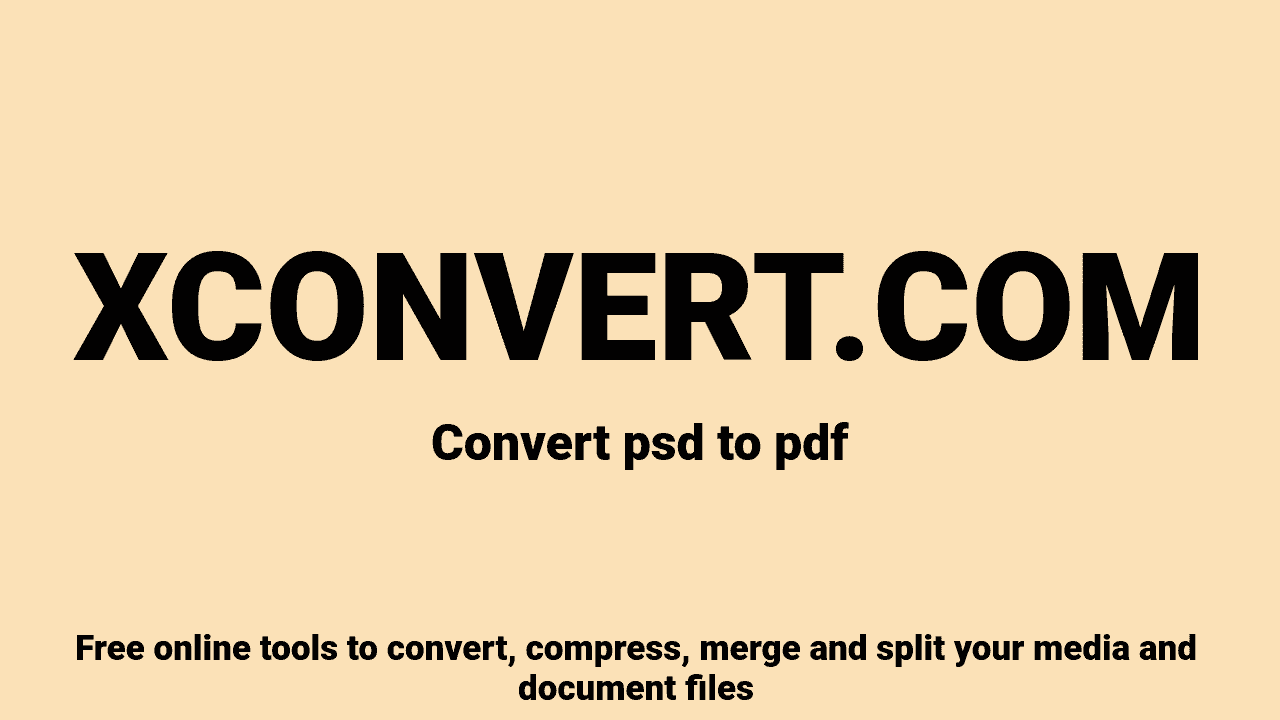 PSD to PDF Converter — Free Online | XConvert