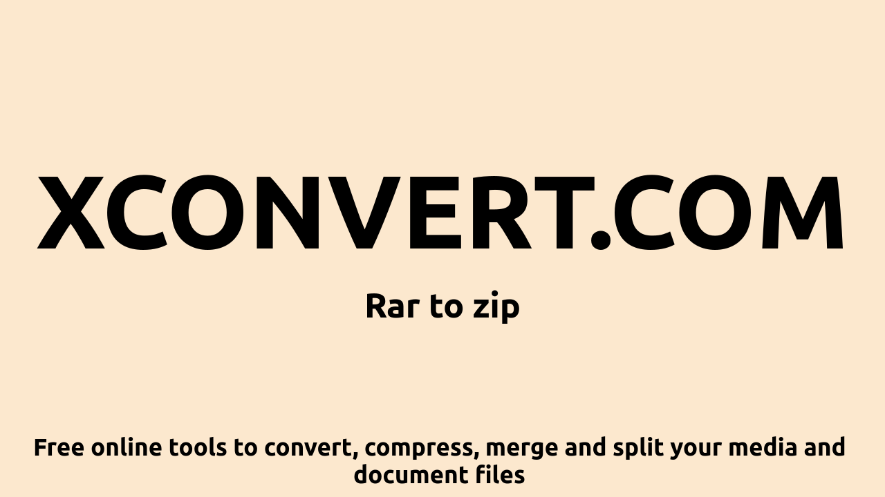RAR To ZIP | Convert RAR to ZIP Archive For Free